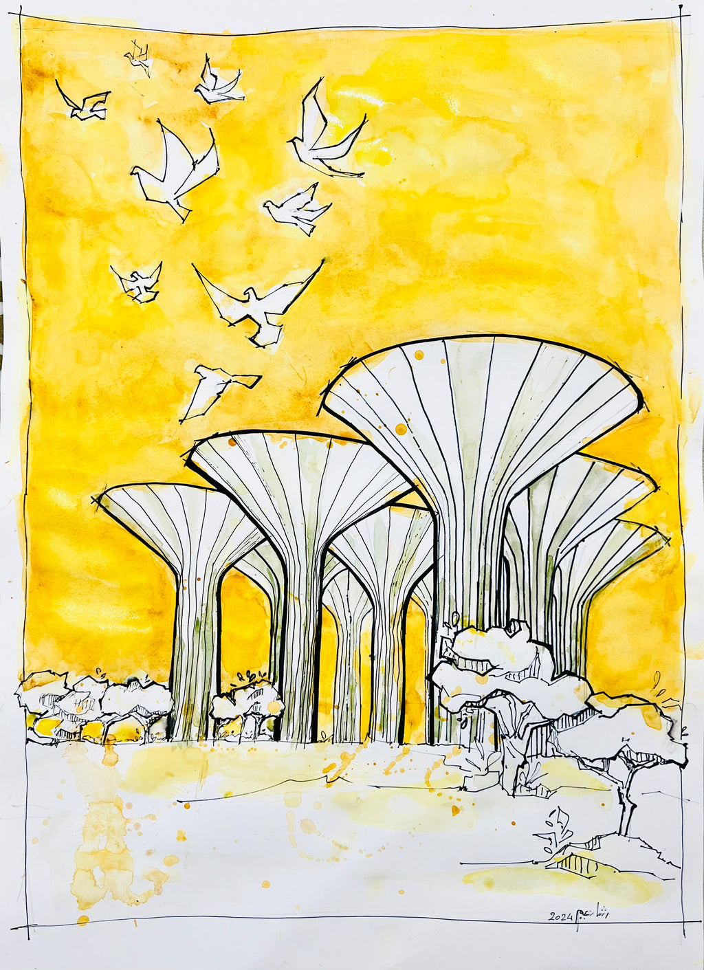Kuwait water towers – The Mood art by Reesha